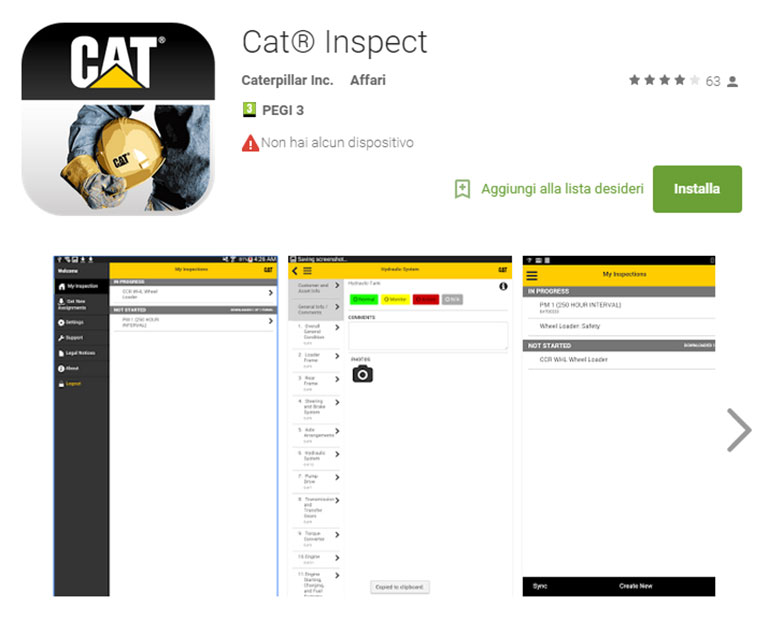Cat Inspect: l'app di Caterpillar per revisioni a portata di smartphone ...
